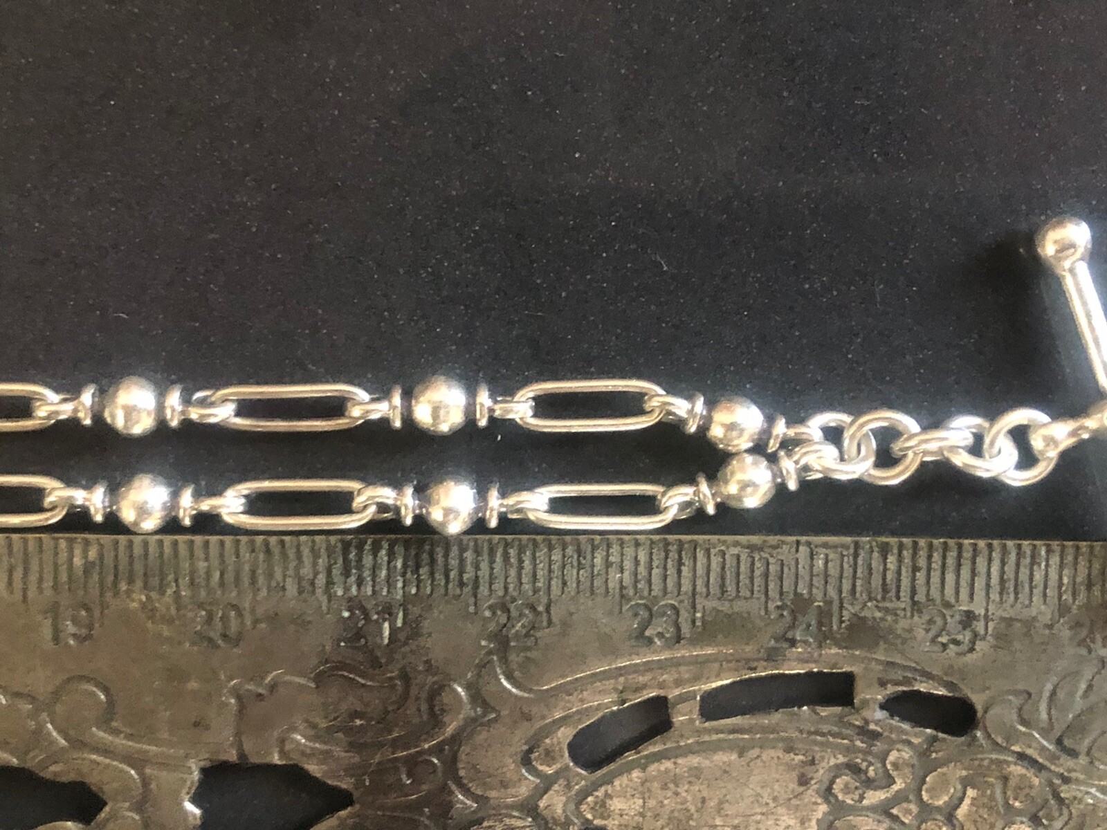 Antique Solid Silver Sterling Silver Fob Chain. Or Scrap Silver Heavy ...