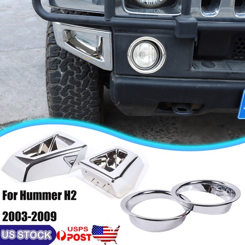4x Chrome Front Bumper & Side Cover Trim Kit For Hummer H2 SUV SUT 2003 ...