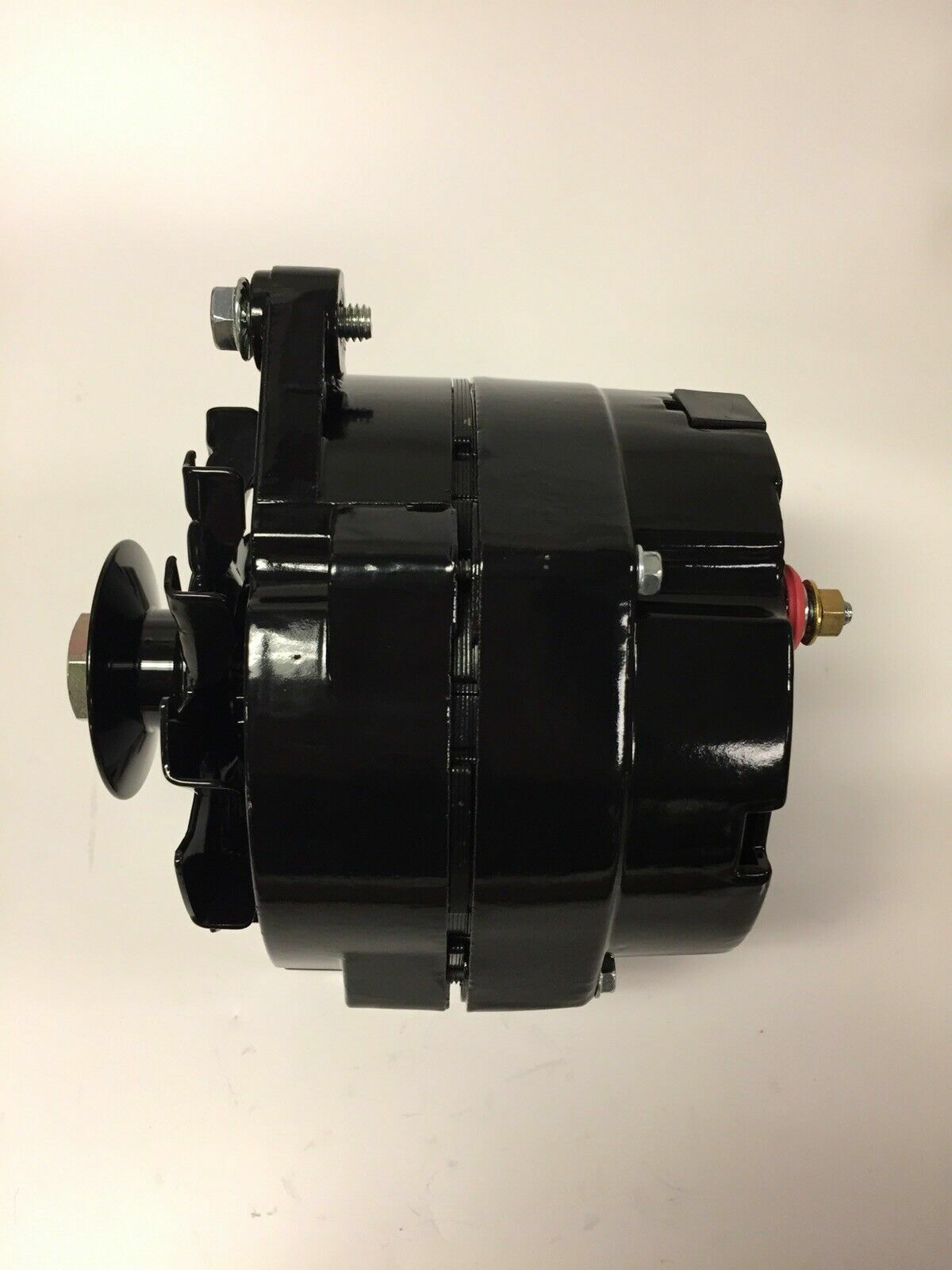 1928-1931 Ford Model A Black Powder Coat Alternator W/Pulley 6 Volt Pos ...