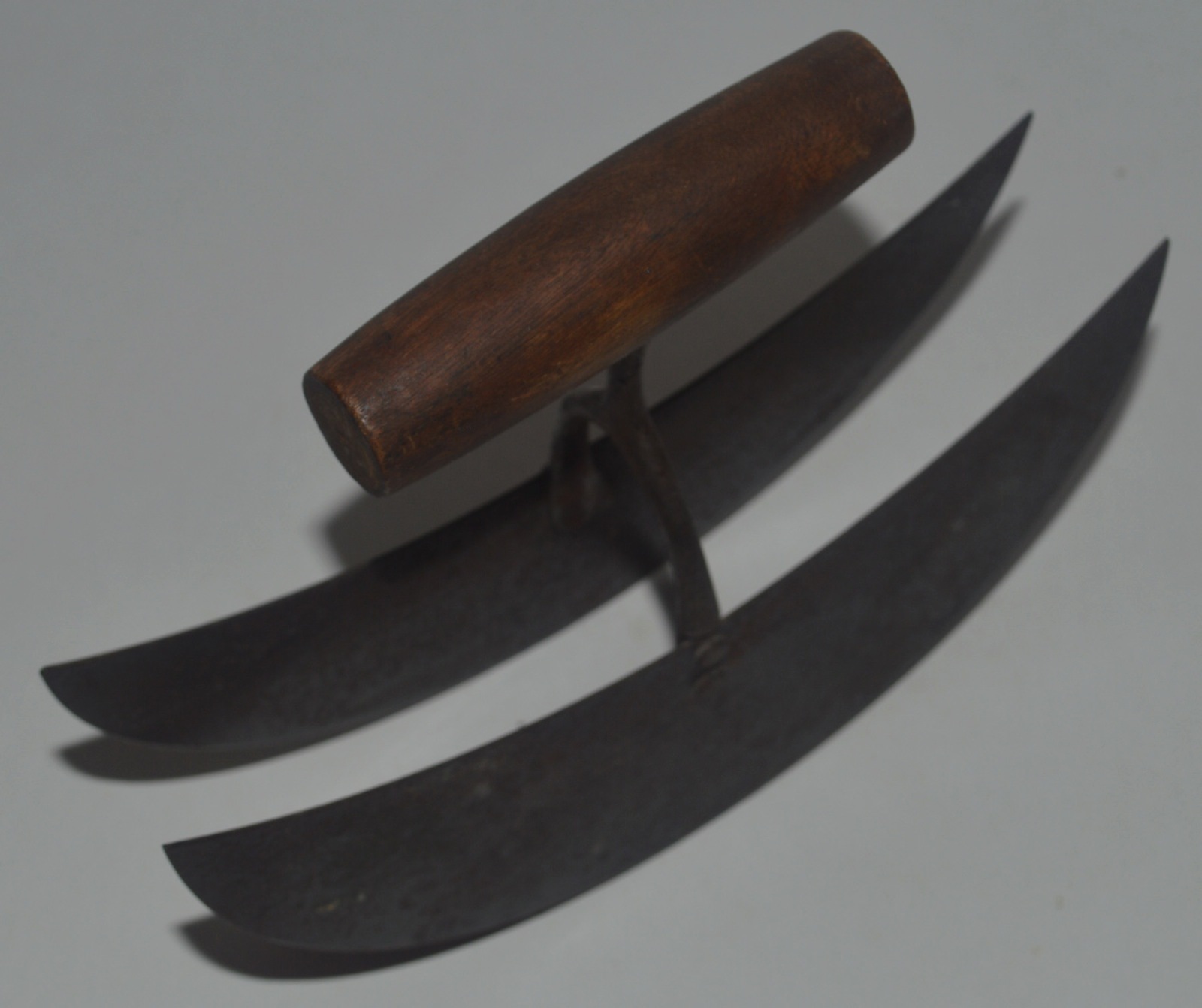 KITCHEN FOOD CHOPPER Double Bladed w Wood Handle Vintage Rare! | eBay