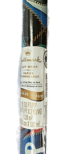 MLB BASEBALL Major League Teams Hallmark Gift Wrap Wrapping Paper Roll ...