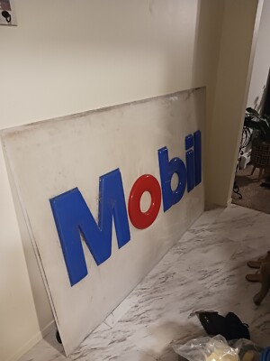 Mobil Gas Station Sign Huge 73x46x1 | eBay
