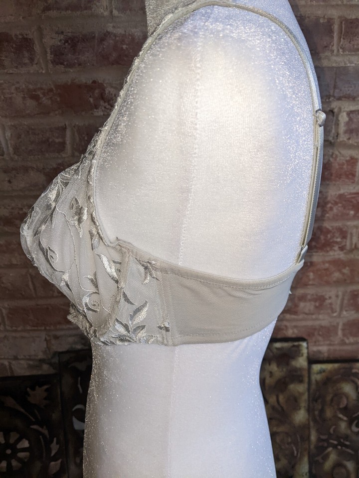 Soma Pale Gray Lace Bra 34D | eBay