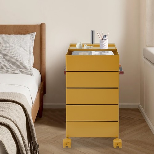 360° Rotating Modern Sofa Side Cabinet Storage Cabinet Bedside Table ...