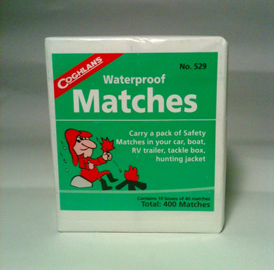Waterproof Matches - 10 Box of 40 - 400 Matches + Flint Magnesium ...