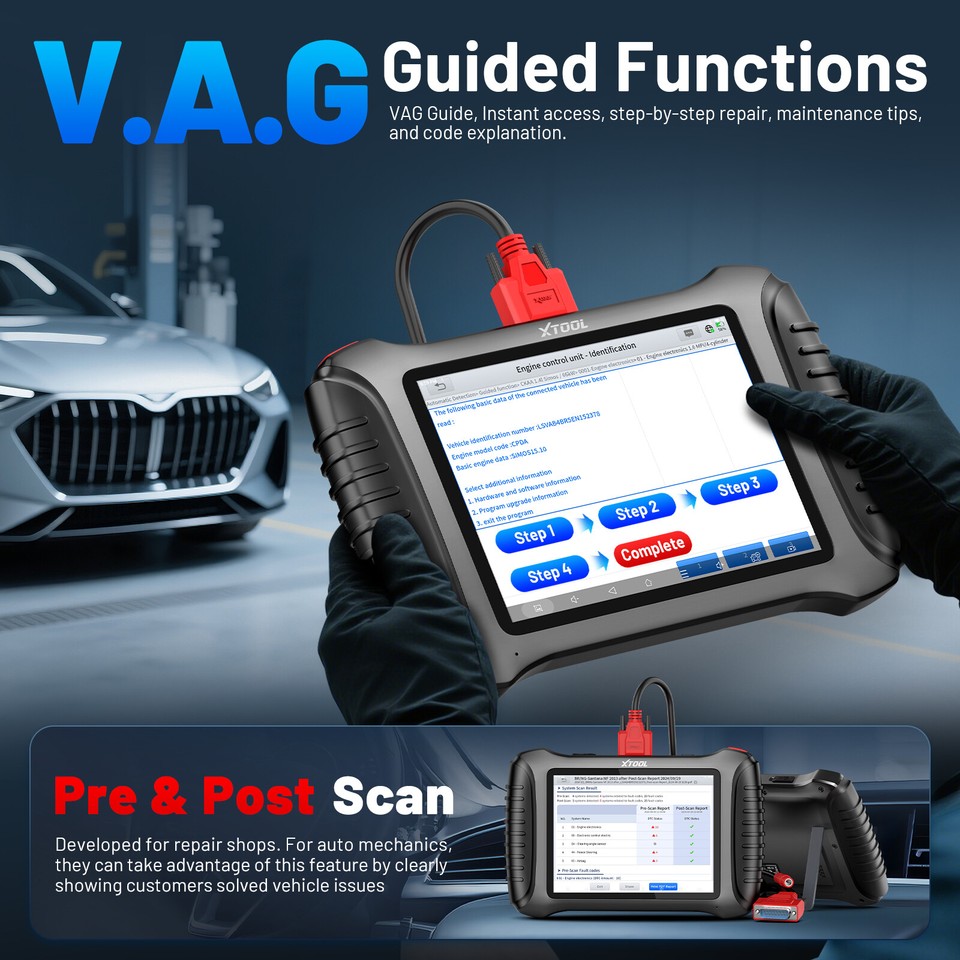 XTOOL IP900 Car OBD2 Scanner Diagnostic Tool ECU Coding Key Programming ...