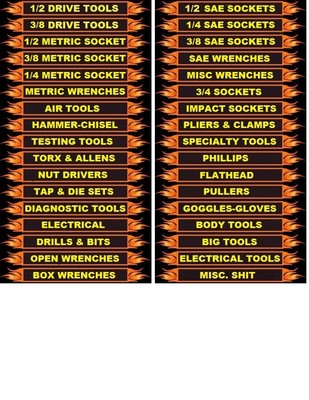 336- Mechanics Magnetic Tool Box Labels. Best Deal! Top Quality! EASY ...