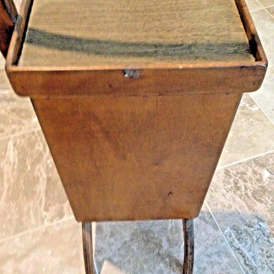 Antique Wood Wooden Telephone Stand Table with Space For Directory or ...