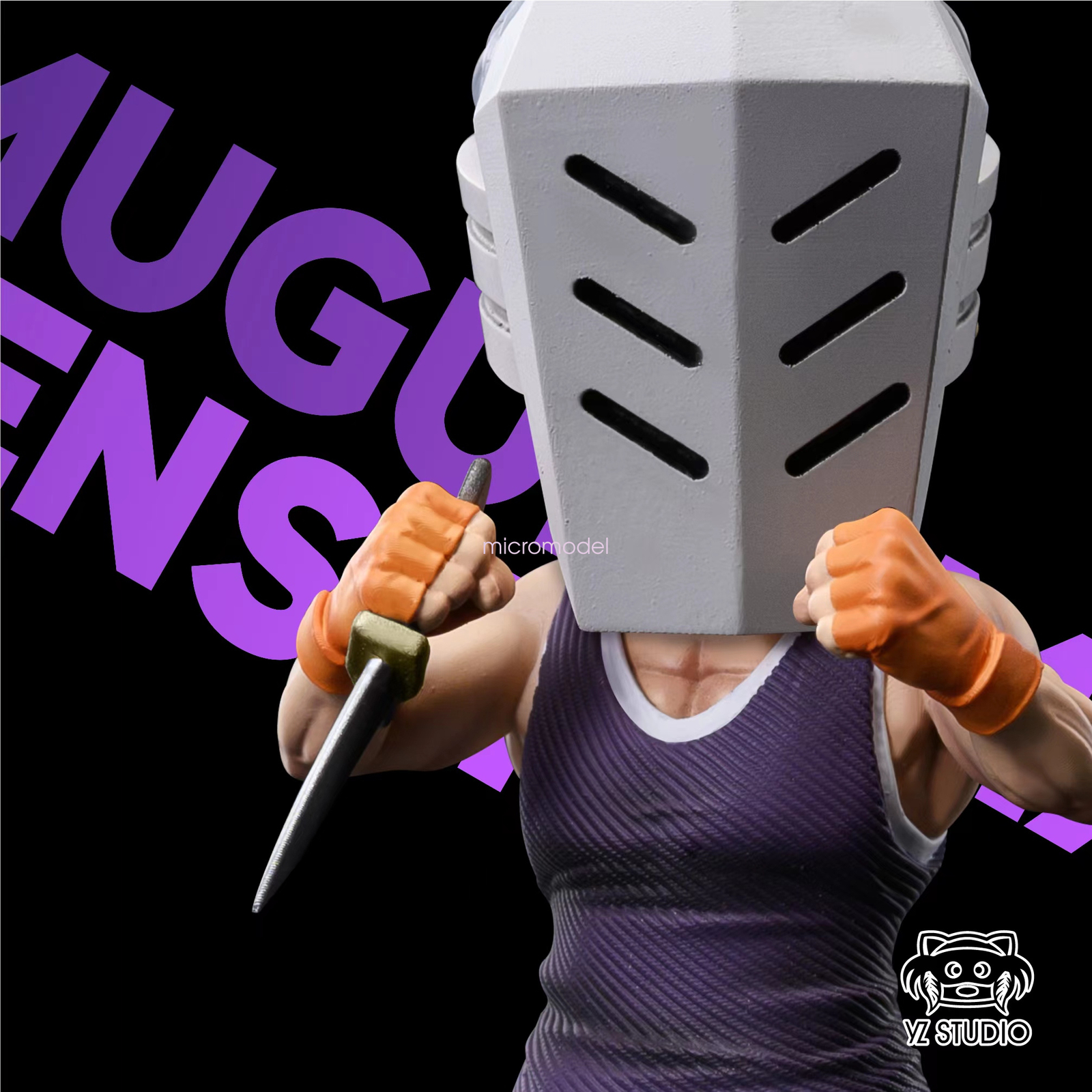 YZ Studio Bleach Vizard Muguruma Kensei Resin Model Aikawa Love Statue ...