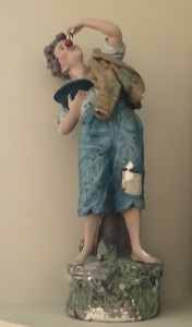 Antique Cherry Boy Statue, made in the early 1900’s | eBay