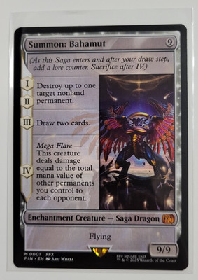 Final Fantasy MTG Magic The Gathering Summon Bahamut Non-Foil Rare FIN ...