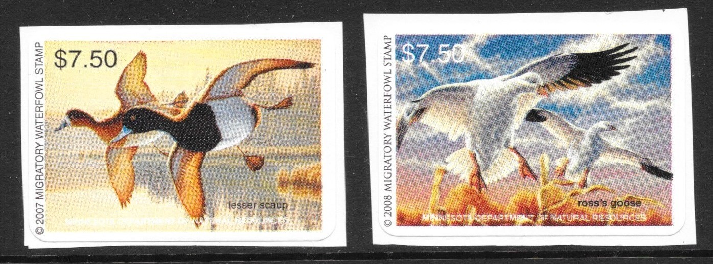 2007, 2008 Minnesota State Migratory Waterfowl Duck Stamp | eBay