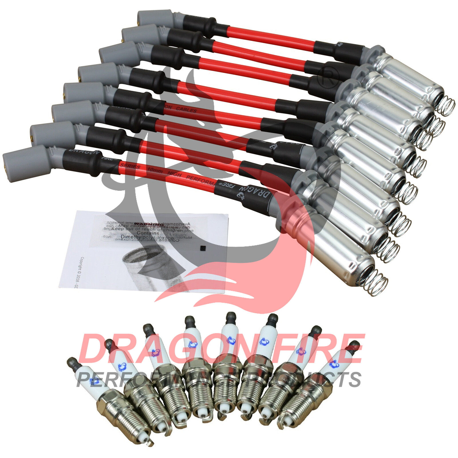 Stage 1 Ignition Kit Spark Plug Wires and Iridium Plugs 2015-2021 Chevy ...