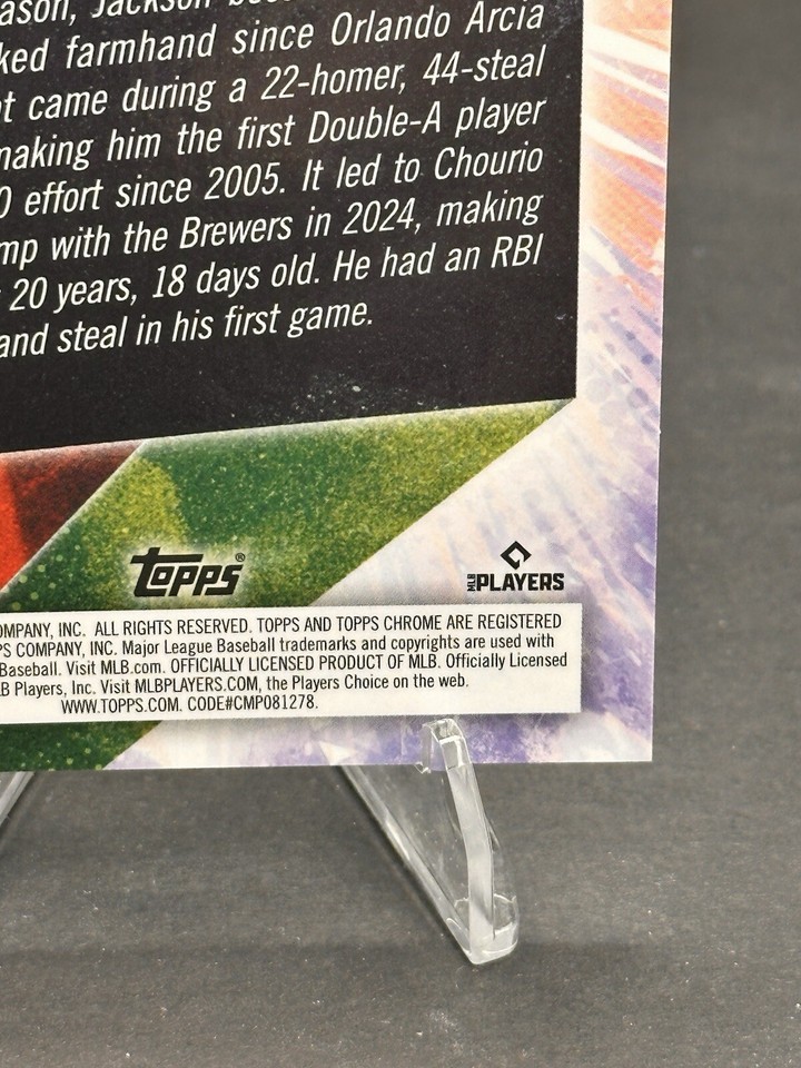 2024 Topps Chrome Cosmic RED 2/5 Starfractor #96 Jackson Chourio (RC ...