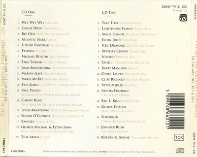 ALL TIME GREATEST LOVE SONGS - VOL. 1 (2 CD) NEW CD | eBay