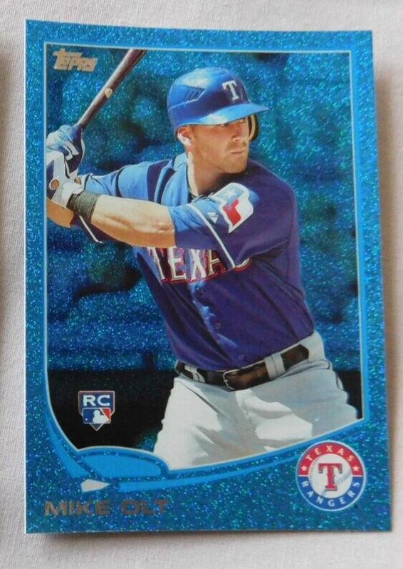 2013 Topps Silver Slate Blue Sparkle #87 Mike Olt Texas Rangers ...