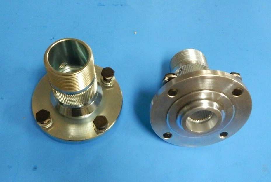 New Pair of Rear Splined Hubs for 1968+ MGB Steel Wheel to Wire Wheel ...