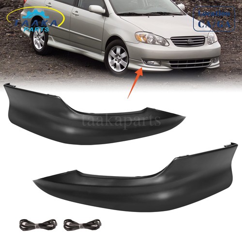 For 2003 2004 Toyota Corolla Front Bumper Lips Spoiler 2pcs Sport ...
