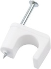 White-1/4" Coaxial Cable Staples-Made in USA! For Cat Data & RG Cables ...