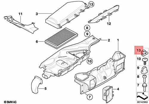 Genuine Rotary clip BMW Hybrid M6 X5 X6 E60 E61 E63 E64 E70 E71 E72 ...