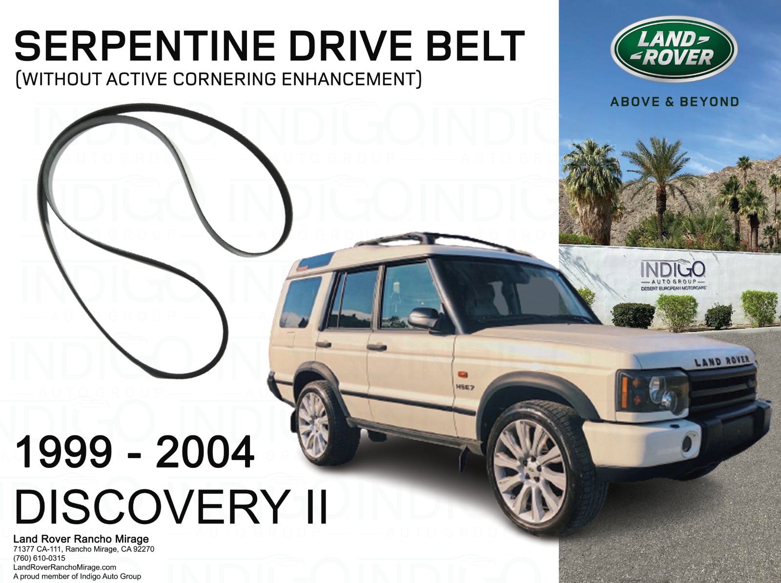 Land Rover Discovery 2 L318 Serpentine Belt ERR6898 OEM for sale online ...