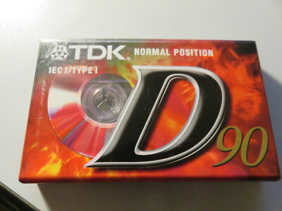 TDK D90 Audio Cassette Tape Normal Position IEC 1 TYPE 1 New Sealed ...