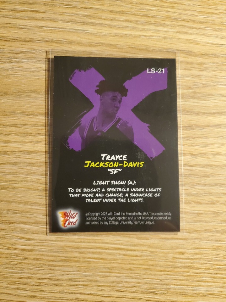 2022 Wild Card Alumination #LS-21 Light Show Purple Trayce Jackson ...