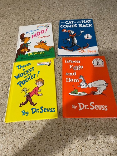 Dr. Seuss Children Kids Books for Beginning Beginner Readers Set of 4 ...