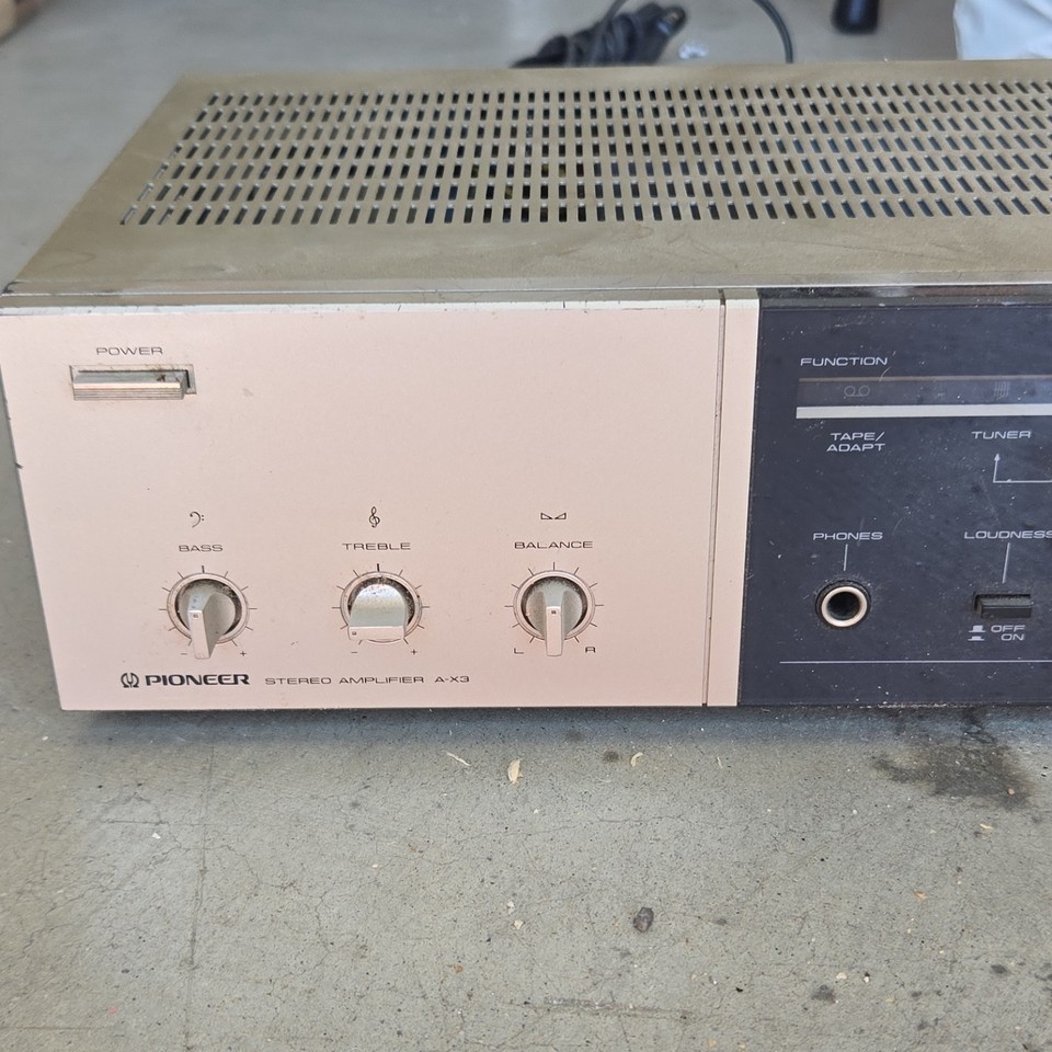 Pioneer A-X3 60W Class AB 2-Ch Stereo Amplifier Phono/CD/AUX Silver ...