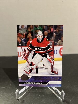 2023-24 Upper Deck Series 1 Young Guns #207 Jaxson Stauber Blackhawks ...