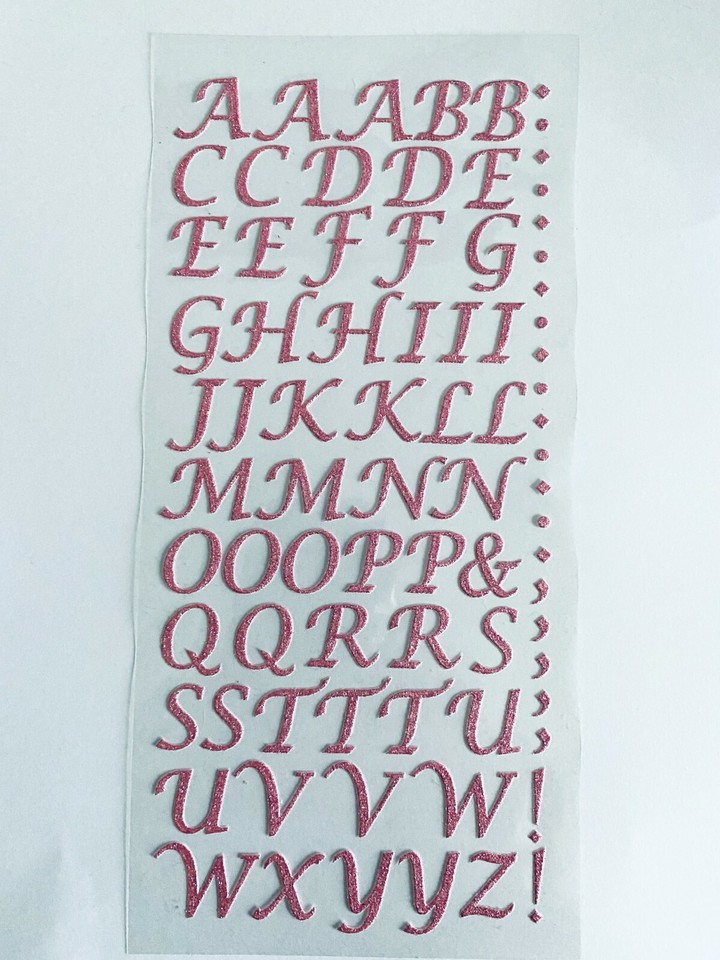 Self Adhesive Stick On Alphabets Glitter Stylus Letters Stickers ...