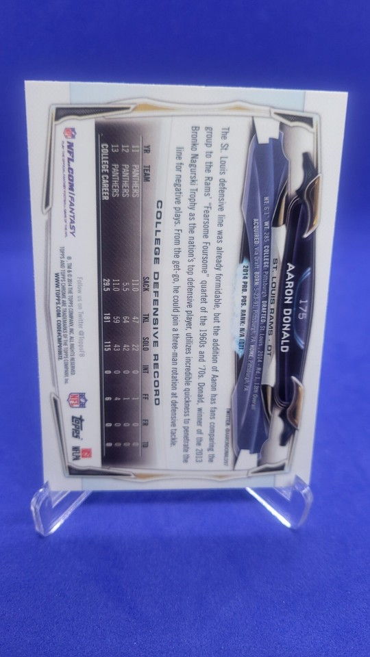 Aaron Donald 2014 Topps Chrome #175 Rookie Card RC Los Angeles Rams | eBay