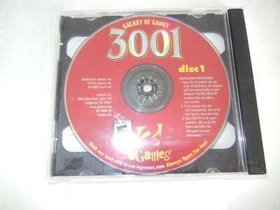 Galaxy of Games 3001 (PC Games) CD Rom for windows 98/ME/XP | eBay