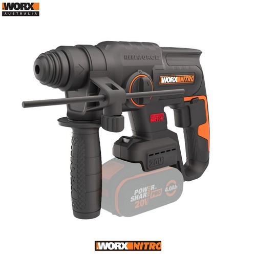 WORX NITRO 20V Cordless Brushless 2J SDS Rotary Hammer Drill- Tool Only ...