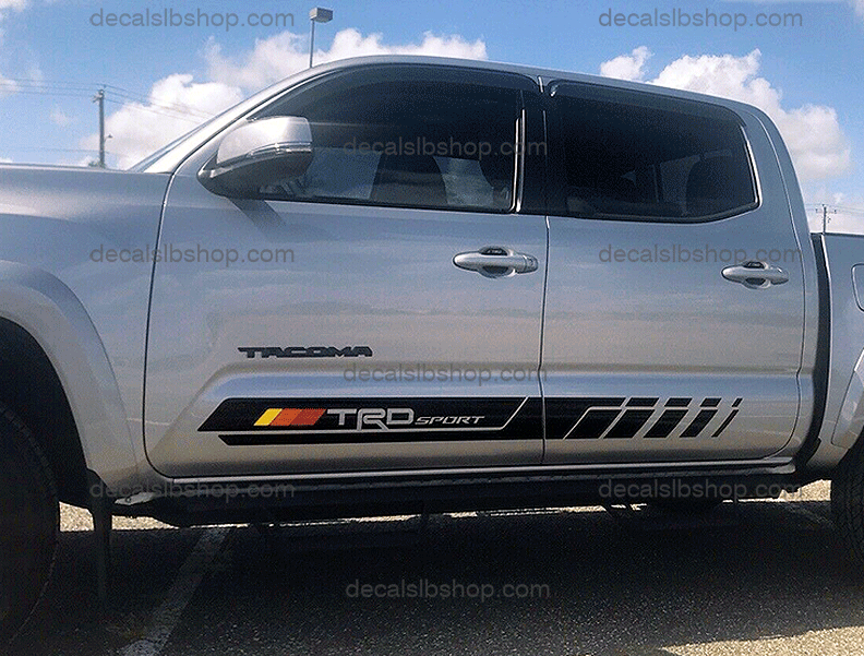 TRD Sport Decals Sidedoors Stripes Vinyl Fit Tacoma Toyota Sticker ...