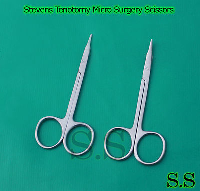 2 Stevens Tenotomy Scissors - 1 Straight 1 Curved - Surgical Dental ...