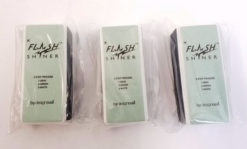 Shiny Buffer - Design Nail Flash Shiner 3 - ways Buffer Block | eBay