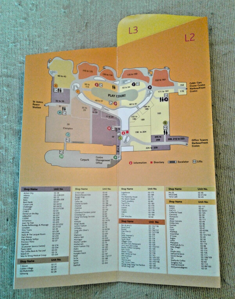 VivoCity Mall Map 2006 Singapore Asia Retail Stores Shopping | eBay