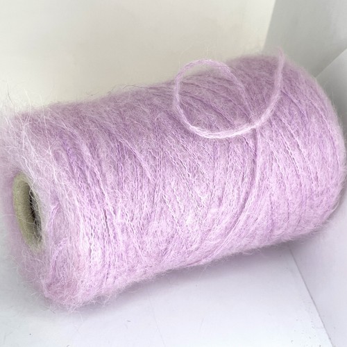 Lilac Purple Orchidea ALPACA WOOL FLUFFY Yarn Cone SPORT WEIGHT Craft ...