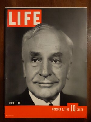 OCTOBER 2 1939 LIFE MAGAZINE, CORDELL HULL, WWII, MISS AMERICA STALIN ...