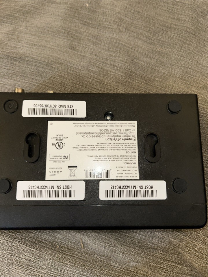 Arris Verizon IPC1100_P2 HDMI Set Top Box NO POWER CORDS | eBay