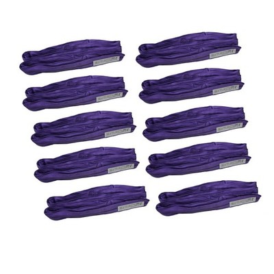 10 PK 4FT Purple Endless Round Sling Wrecker Crane Rim Sling Lifting ...