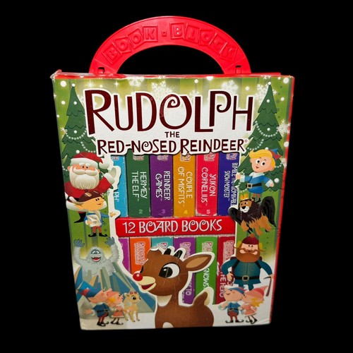 Rudolph the Red-Nosed Reindeer Book Block 12 Board Books Set in Carry ...