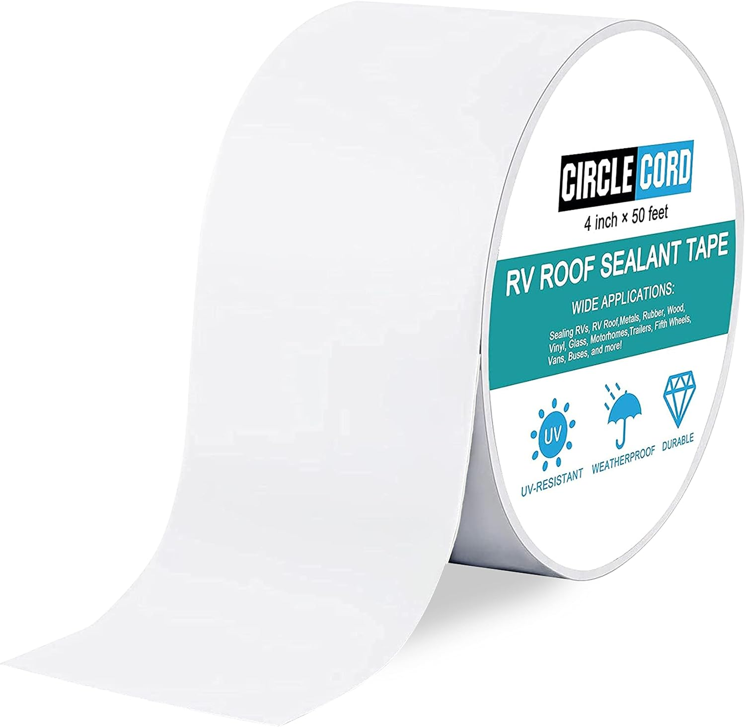 RV Roof Tape White, 4 Inch X 50 Feet RV Tape, RV Sealant Tape for ...