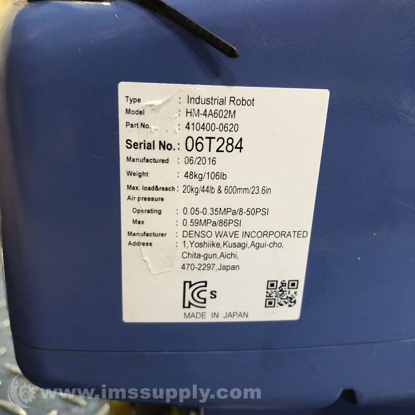 Denso 410400-0620 HM-4A602M HM-Series Four-axis SCARA Robot FNIP | eBay