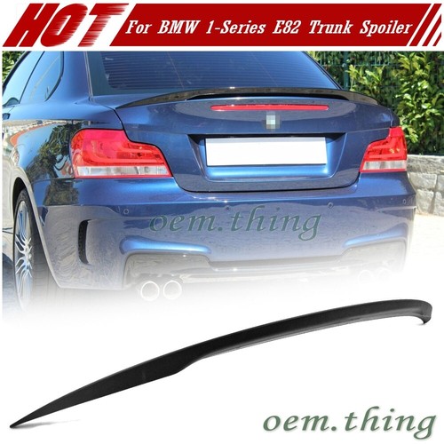 Matte Black Fit FOR BMW E82 Coupe Rear Trunk Spoiler Wing P Type 07-13 ...