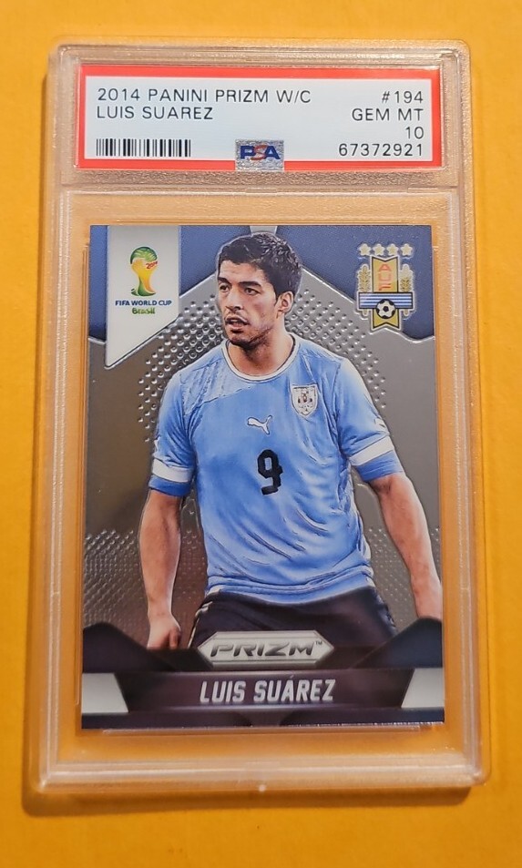 2014 Panini Prizm World Cup Luis Suarez Card # 194 PSA 10 Uruguay ...