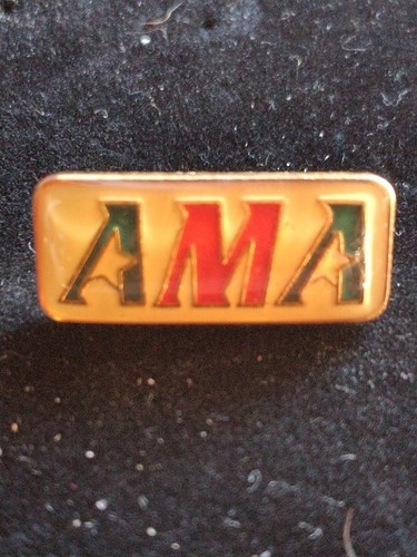 Vintage AMA American Motorcycle Association Stamped Lapel Pin Back | eBay