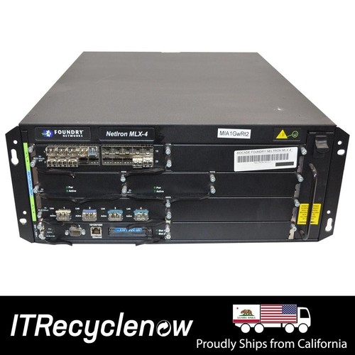 20 Ports 40Gbps Brocade MLX-4 Foundry NetIron Multi-Service IP/MPLS ...