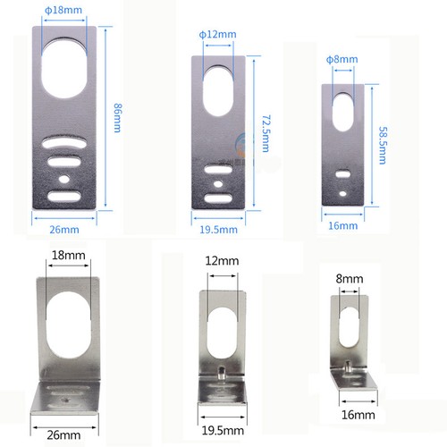 一 & L Shape Φ 8/12/18mm Mounting bracket Fixed Sheet For proximity ...